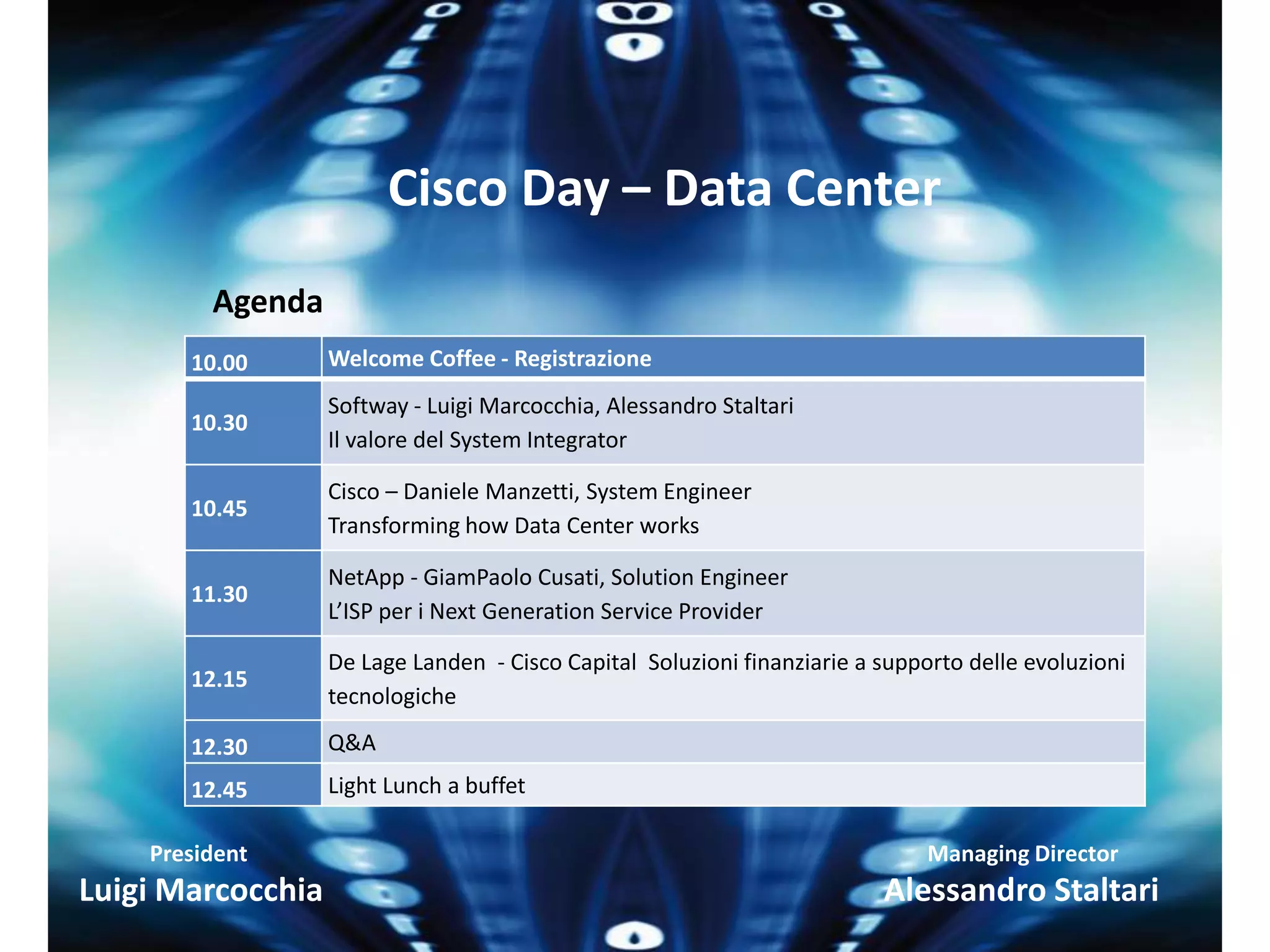 Softway "Cisco Day – Data Center" | PPT