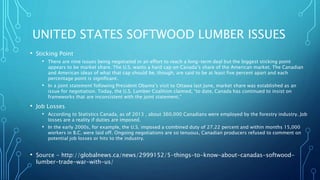 Softwood lumber dispute – canada and united states | PPT
