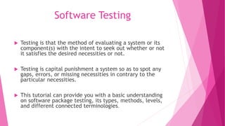 Sofware Testing | PPTX