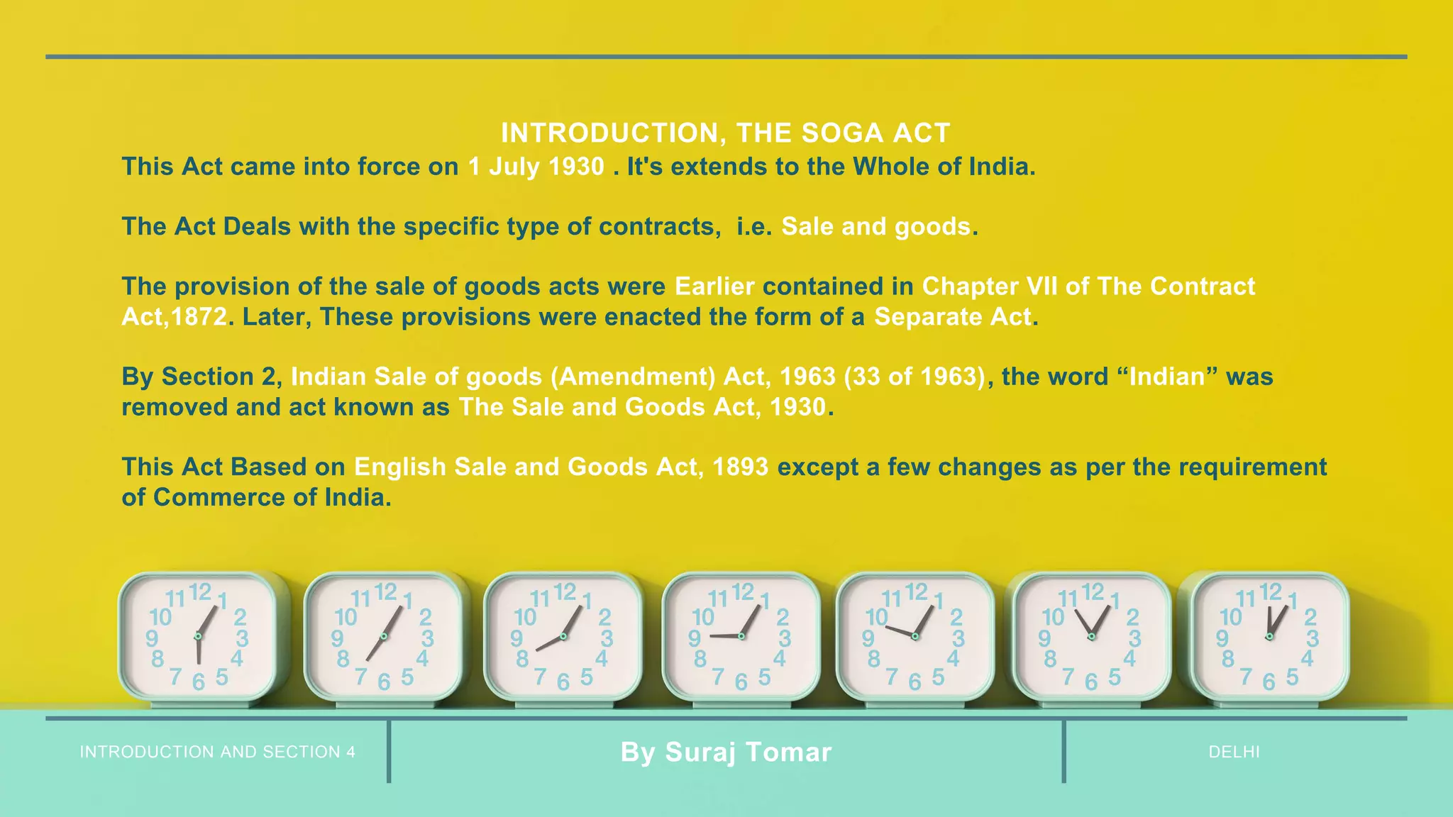 the sale of goods Act introduction and section 4 (SOGA) | PPT
