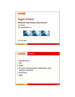 Sogeti Webinar Effective Test Process Improvement 220709 | PDF