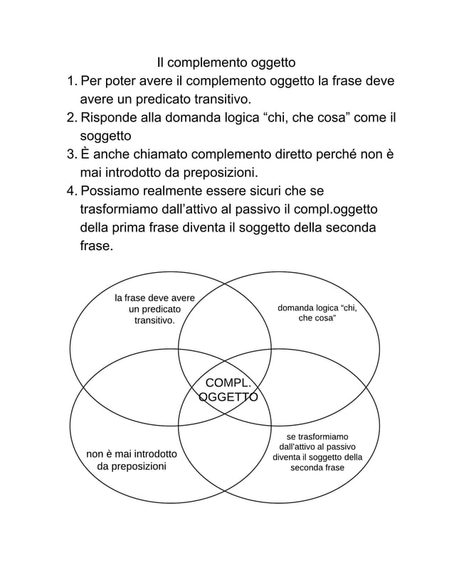 Soggetto e complemento oggetto | PDF