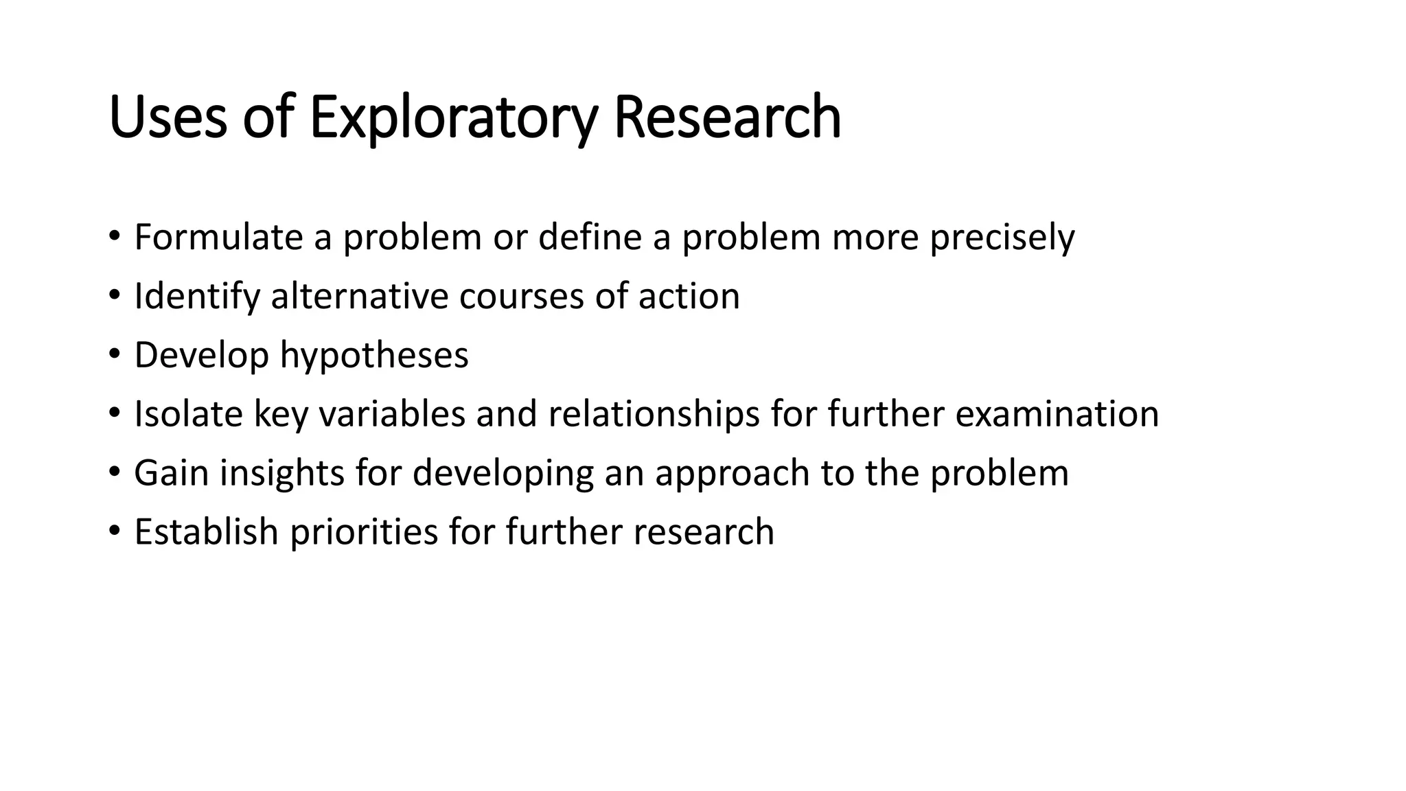 Exploratory Research | PPTX