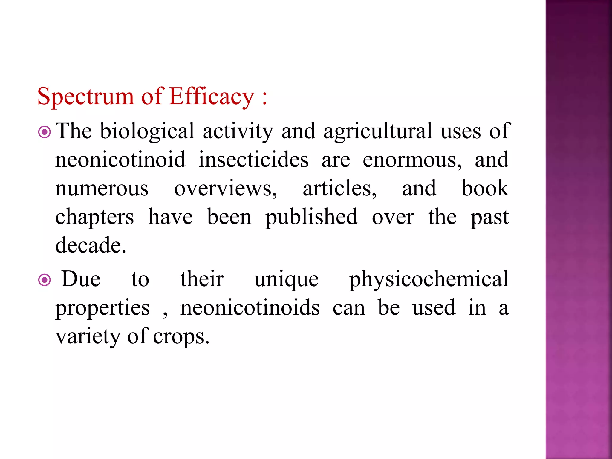 Neonicotinoids and Their Current Status | PPTX | Brain and Nervous ...