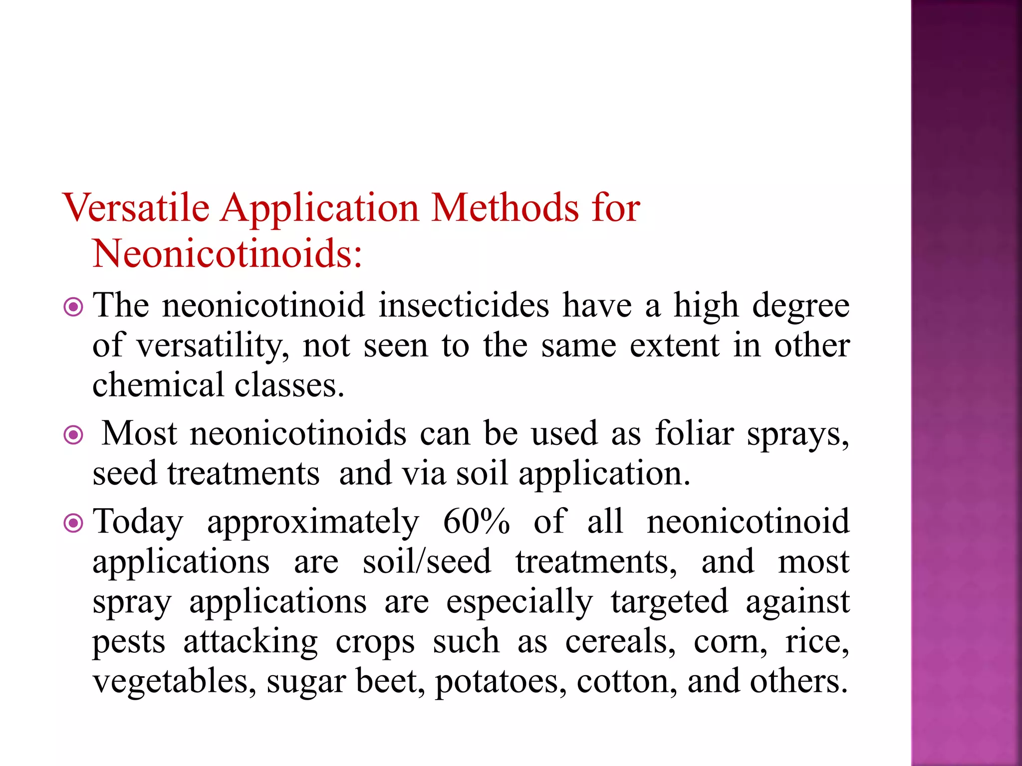 Neonicotinoids and Their Current Status | PPTX