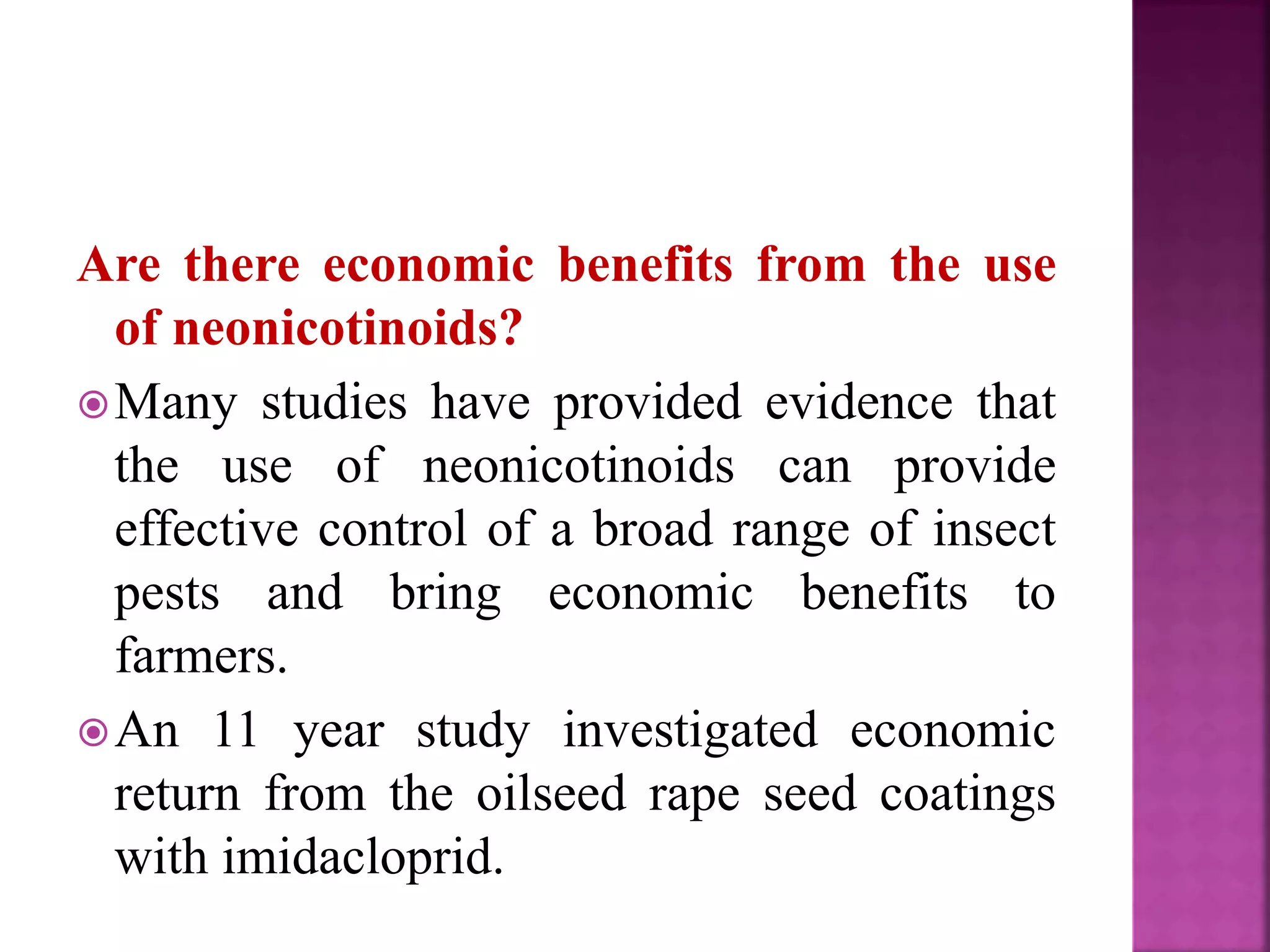 Neonicotinoids and Their Current Status | PPTX