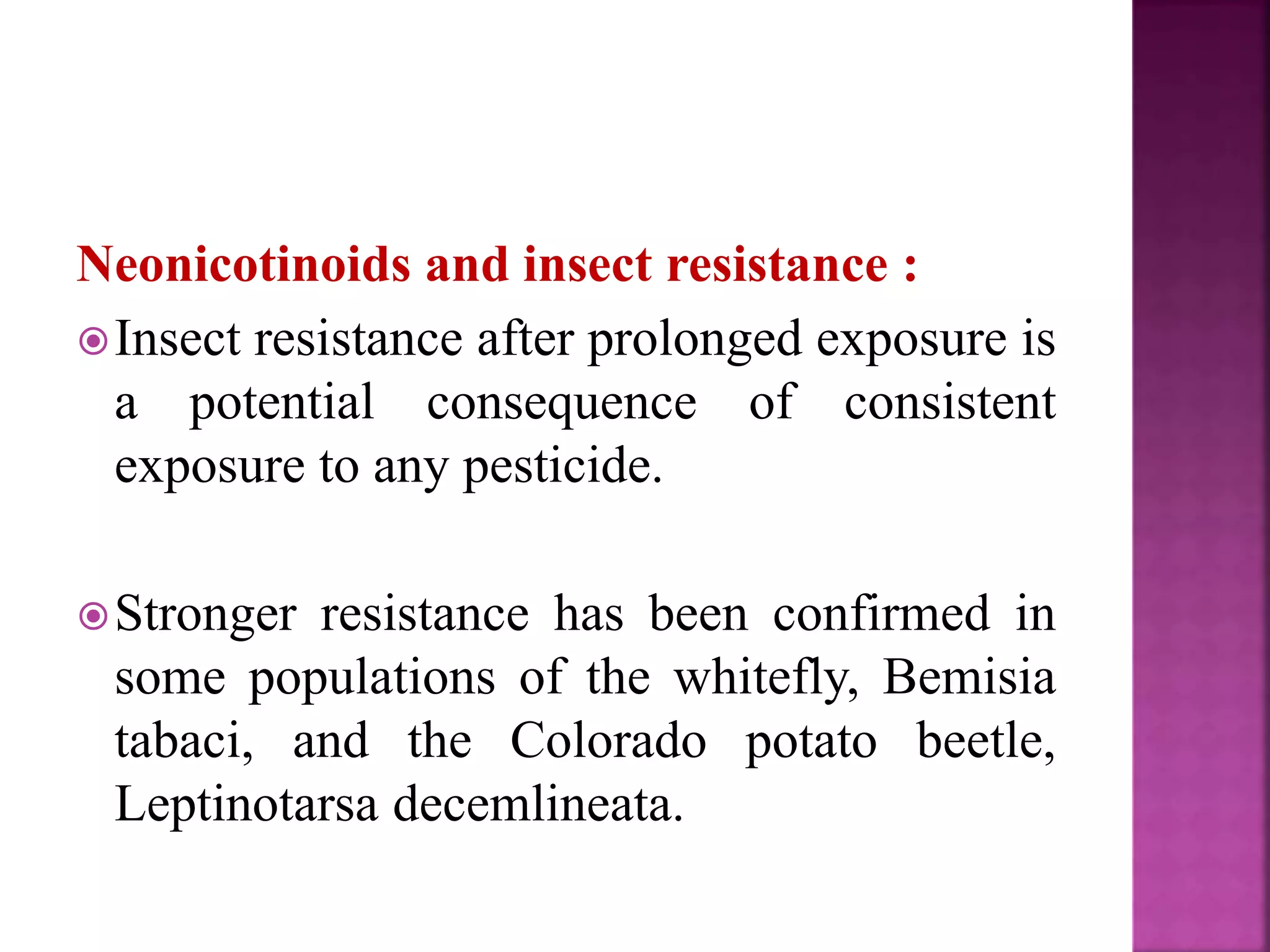 Neonicotinoids and Their Current Status | PPTX | Brain and Nervous ...