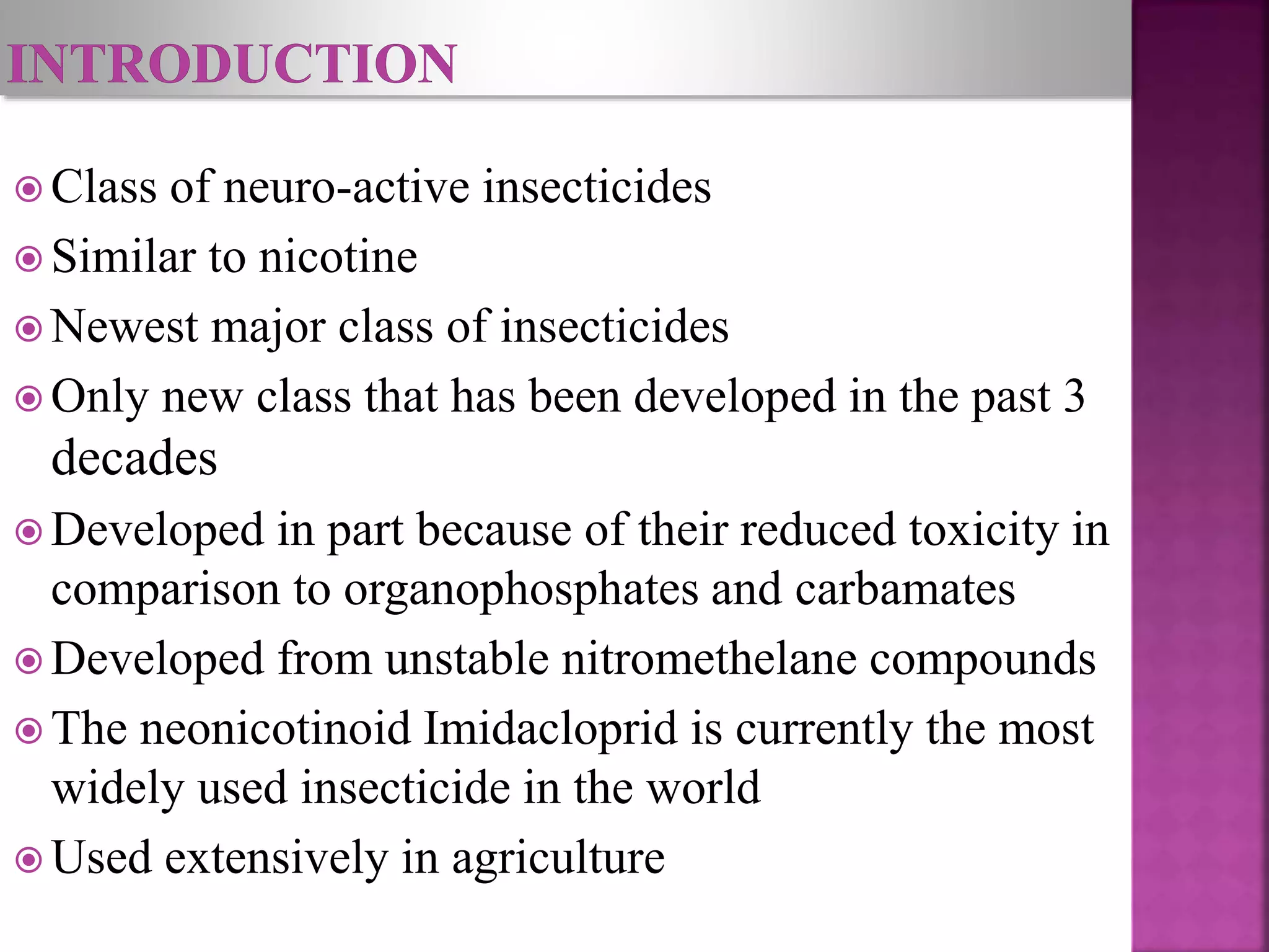 Neonicotinoids and Their Current Status | PPTX | Brain and Nervous ...
