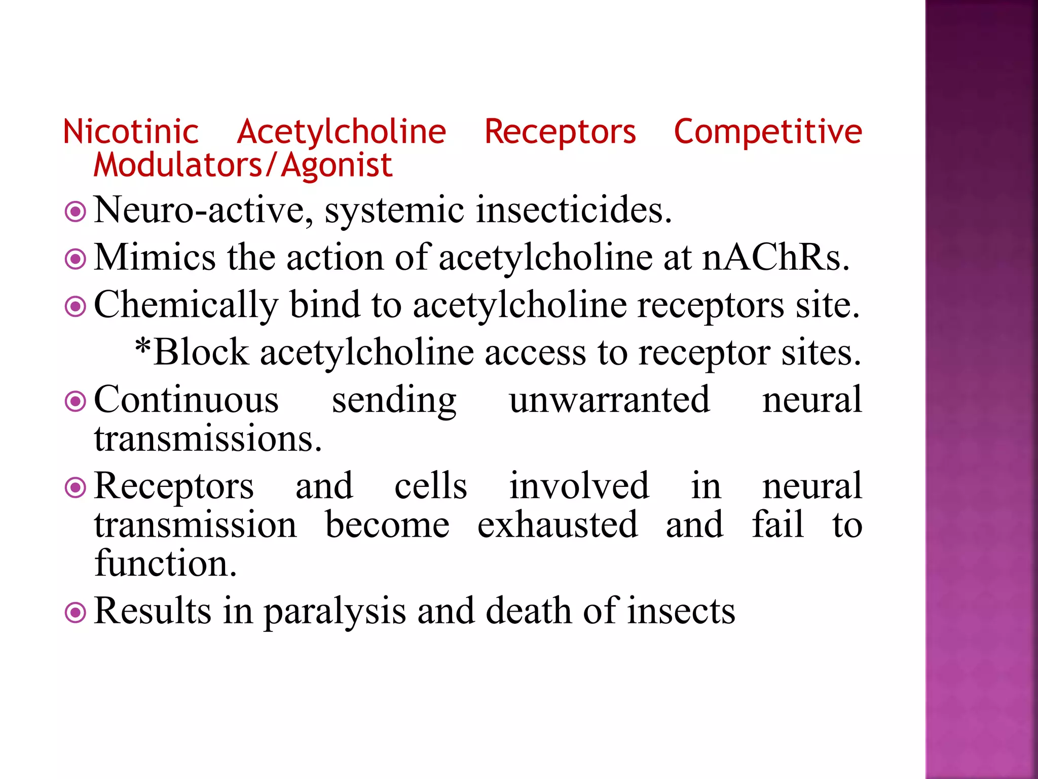 Neonicotinoids and Their Current Status | PPTX | Brain and Nervous ...