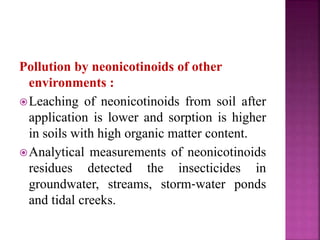 Neonicotinoids and Their Current Status | PPTX