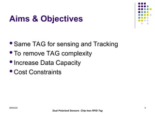 Dual Polarized Sensing Chipless RFID Tag | PPT