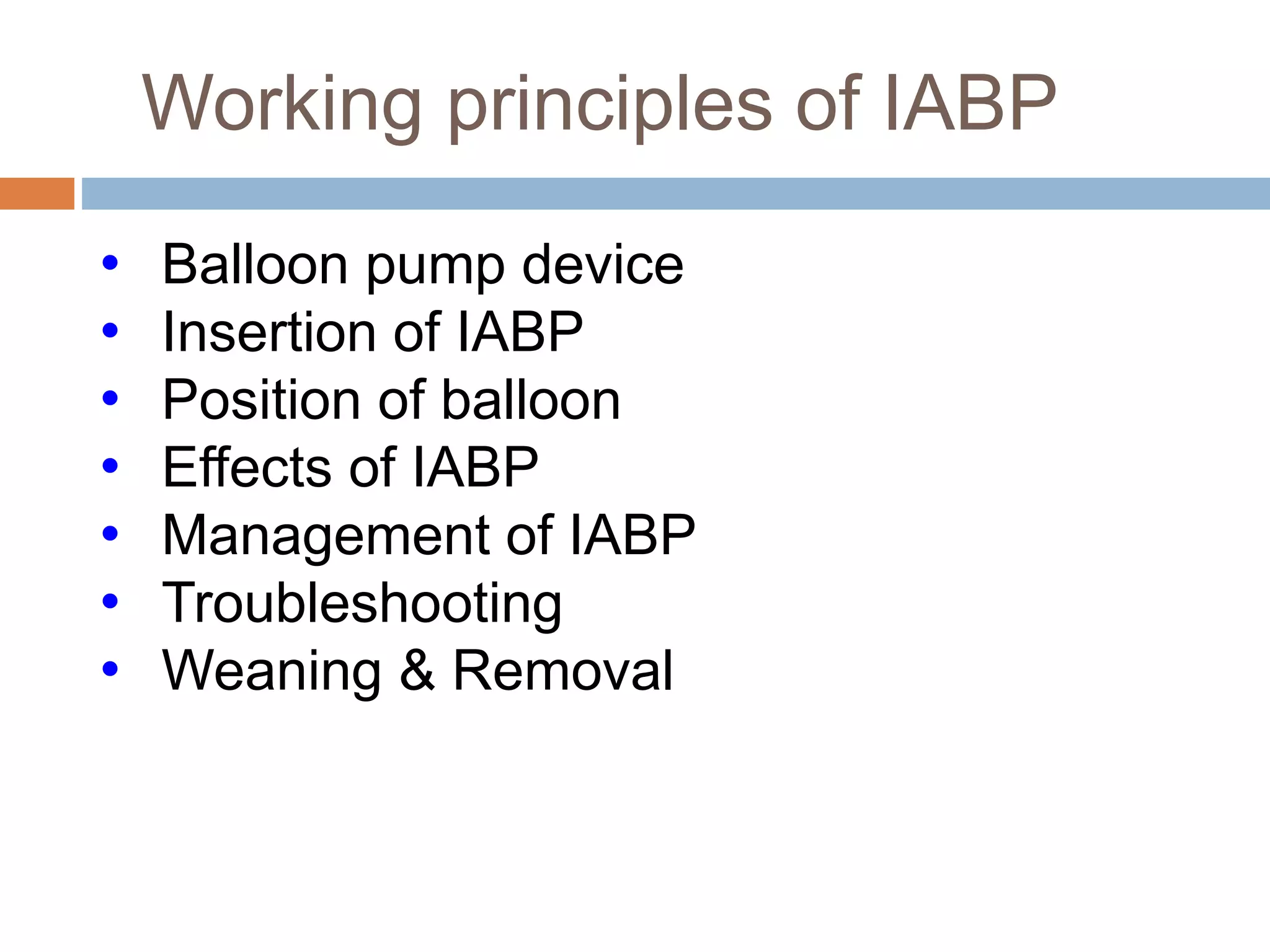 IABP- intra Aortic Balloon Pump | PPTX