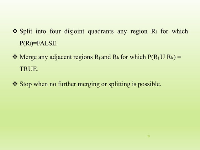 Region Splitting And Merging Technique For Image Segmentation Ppt