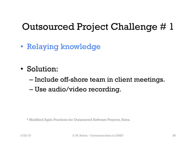 Communication Challenges in Distributed Agile Projects | PPT