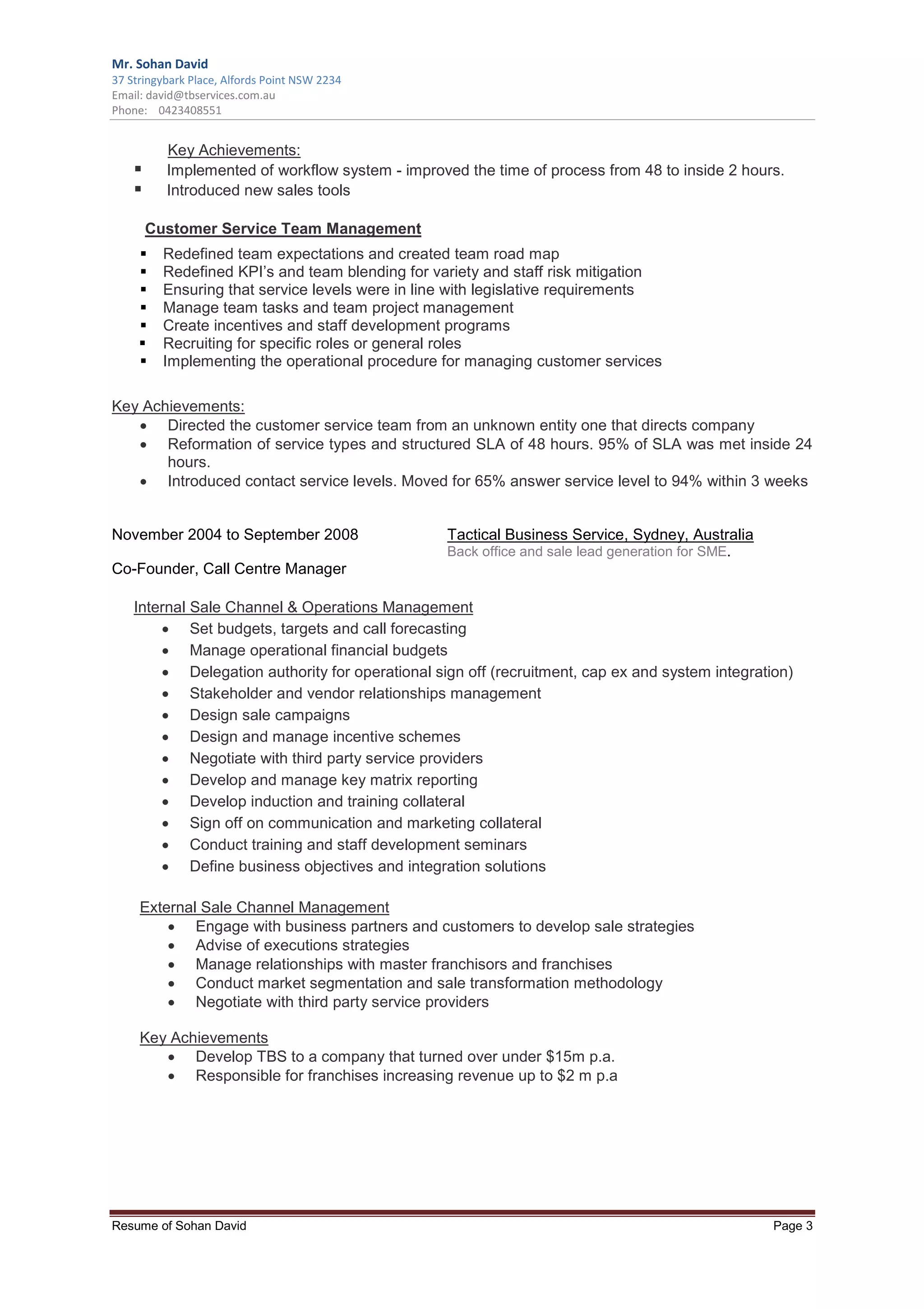 Sohan David Cv | PDF