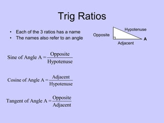TRIGONOMETRIC RATIOS SOH CAH TOA GRADE 9 | PPT