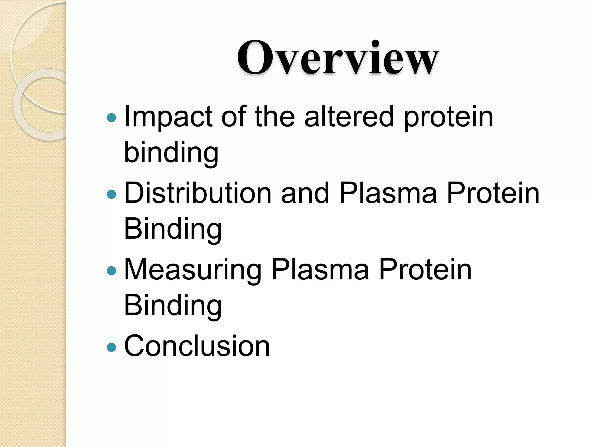 Drug protein binding | PPTX
