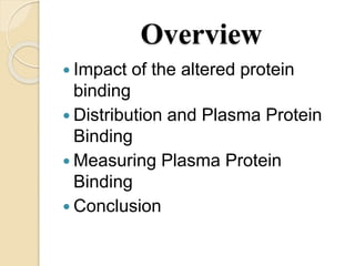 Drug protein binding | PPTX