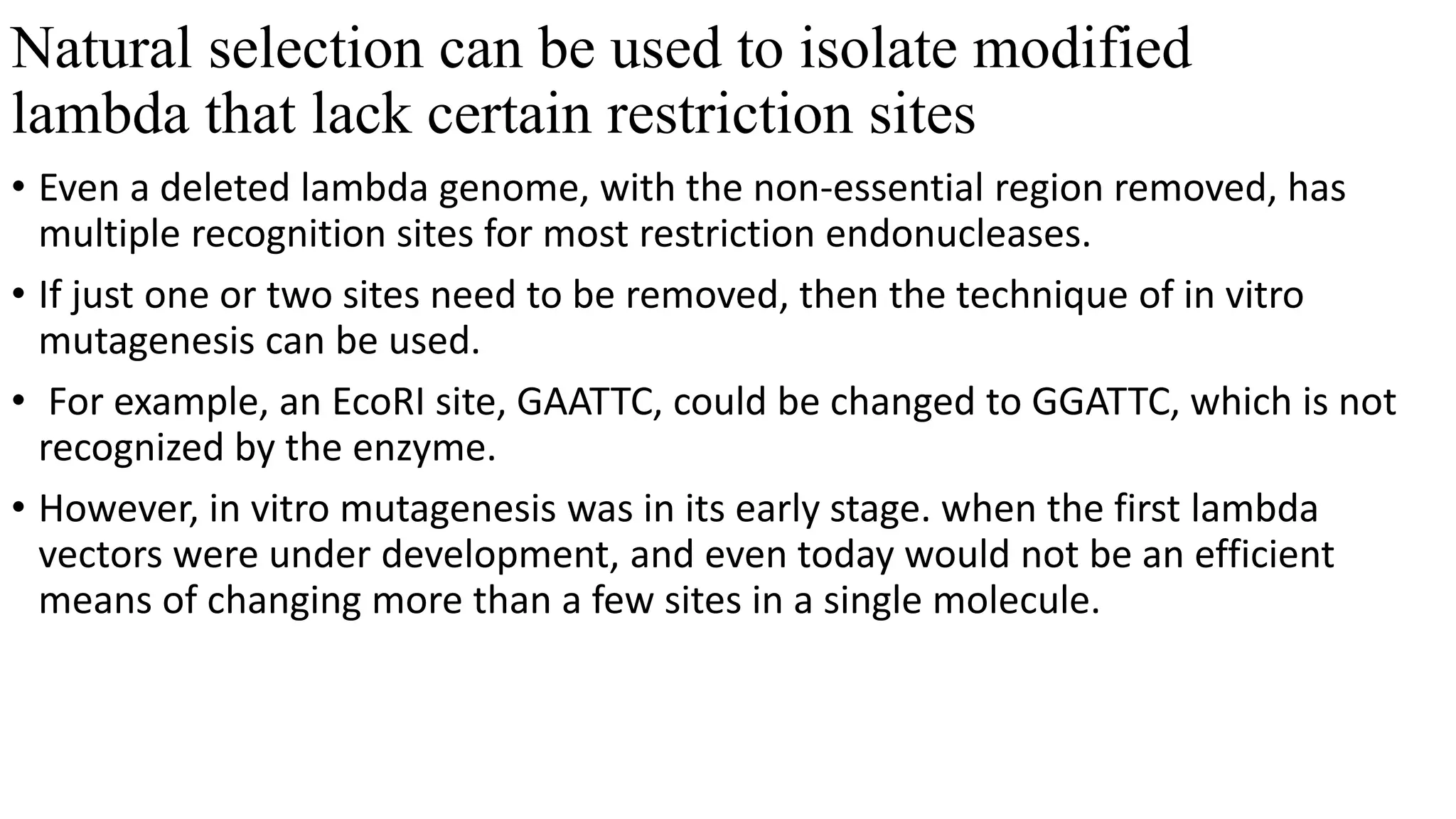 lambda cloning vector | PPTX