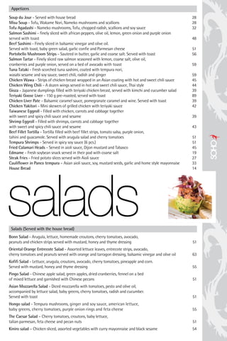 Soho Restaurant English menu | PDF | Cooking | Food & Drink