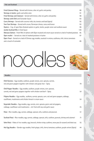 Soho Restaurant English menu | PDF