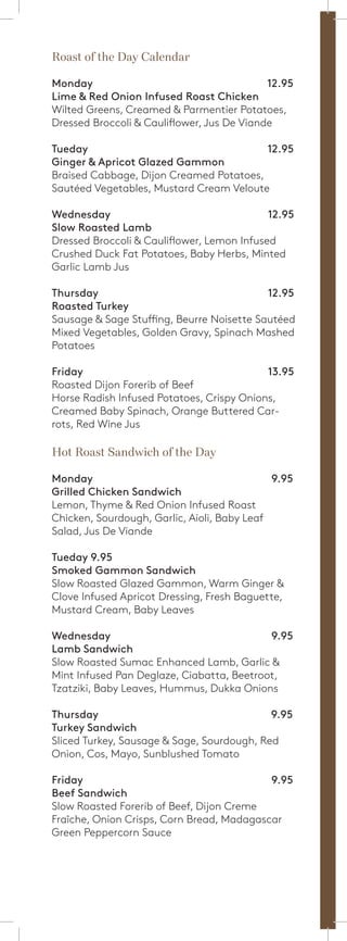 Soho restaurant brunch cork menu | PDF