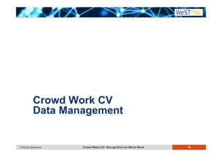 Crowd Work CV: Recognition for Micro Work | PDF