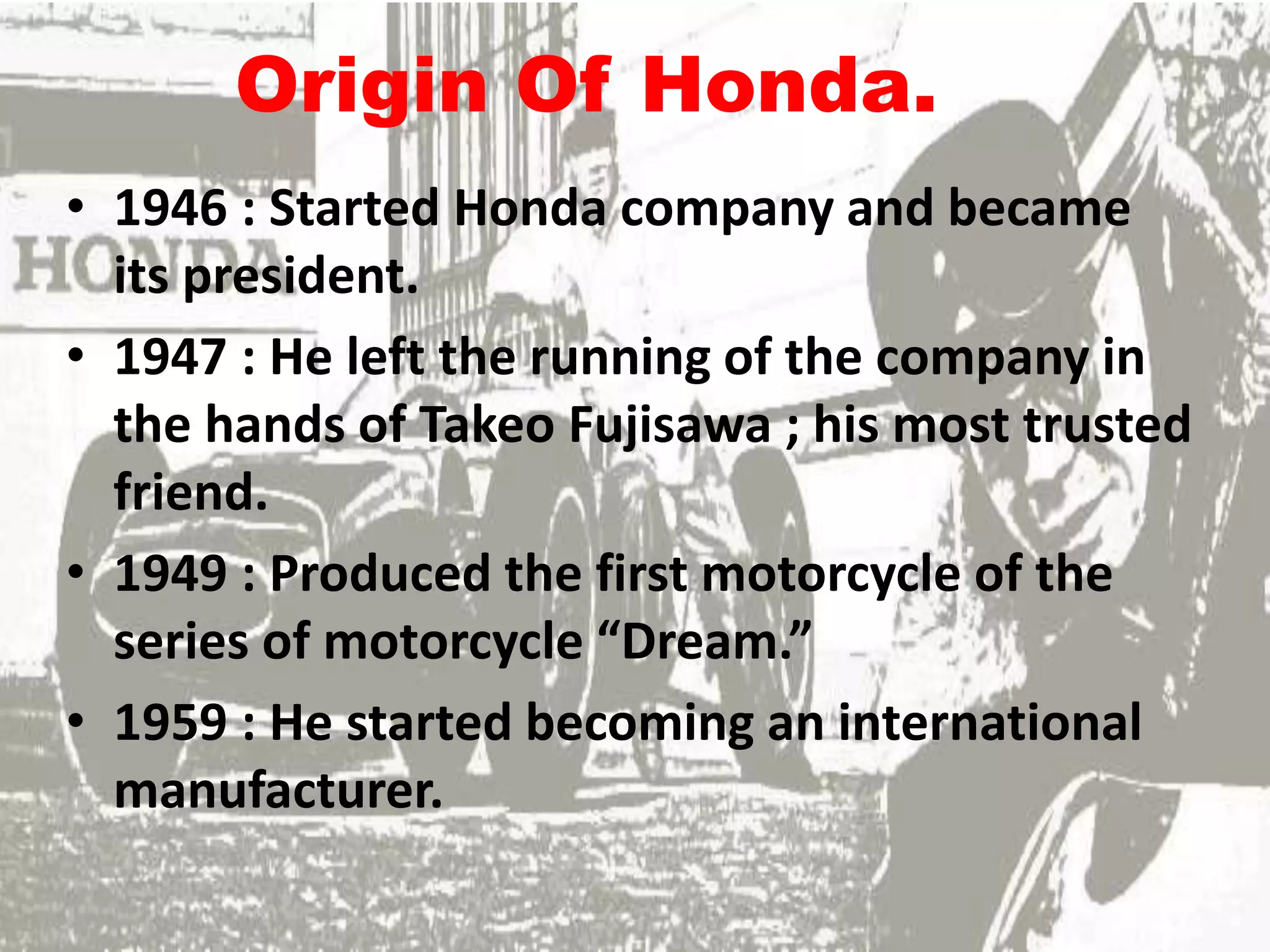 Entrepreneurship (Soichiro honda) | PPTX