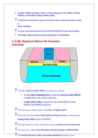 Advanced CMOS on Silicon-On-Insulator (SOI) Technology for High ...