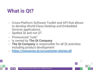 So I Downloaded Qt, Now What? | PPT