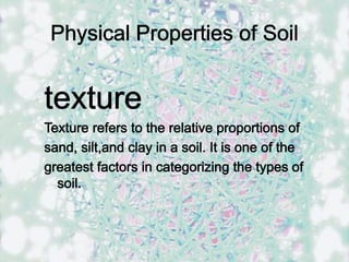 Components, Physical Properties, Types, and Layers of Soil | PPSX