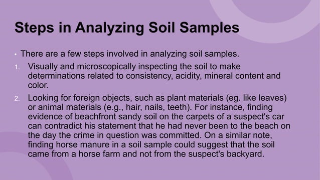 Soil-analysis,toolmarks, casting, and molding1.pptx | Geology | Science