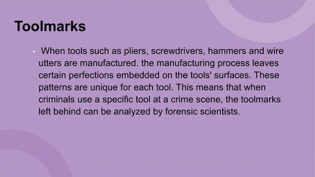 Soil-analysis,toolmarks, casting, and molding1.pptx | Geology | Science