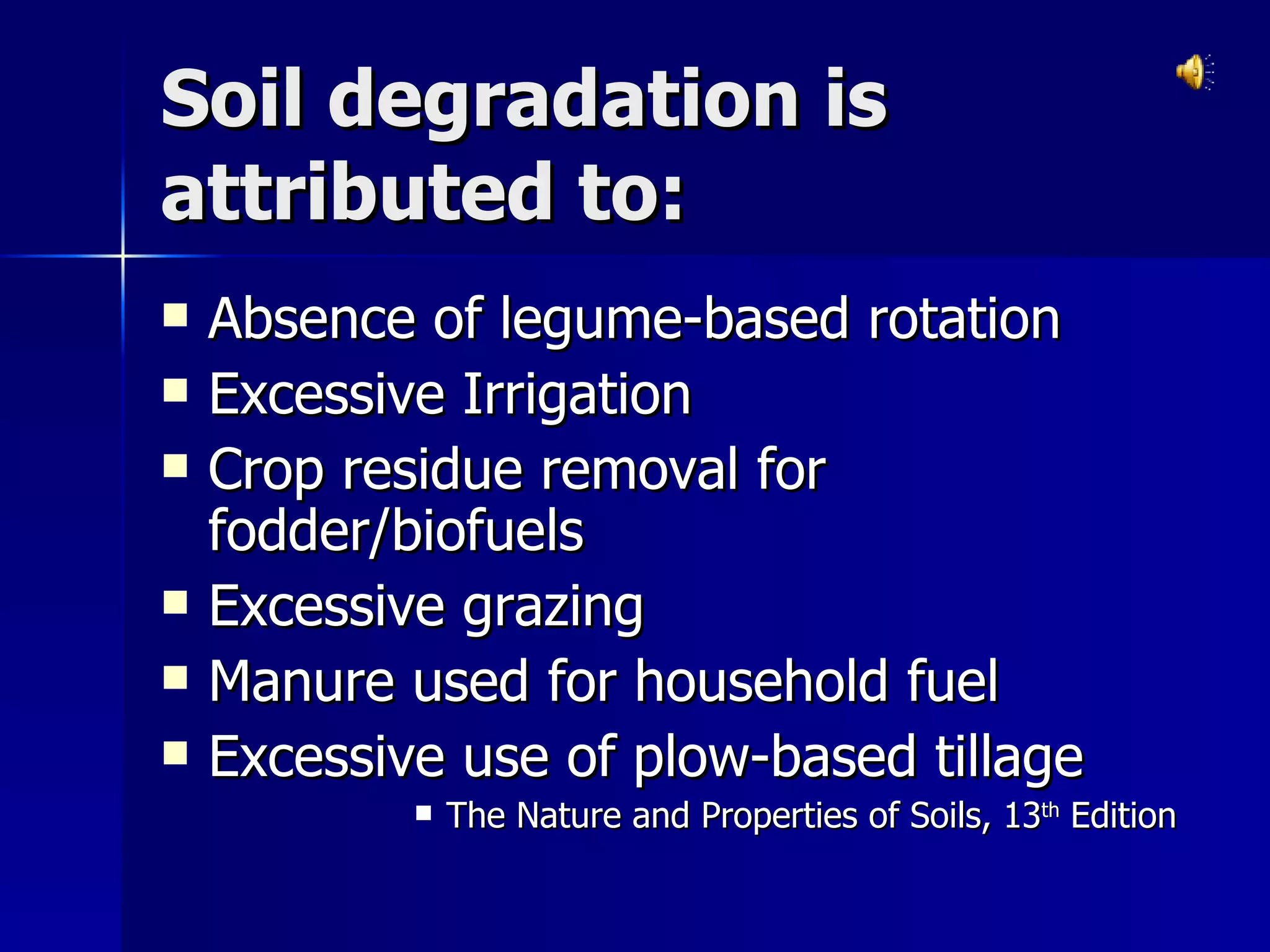 Soil Degradation In The Developing World With Sound | PPT