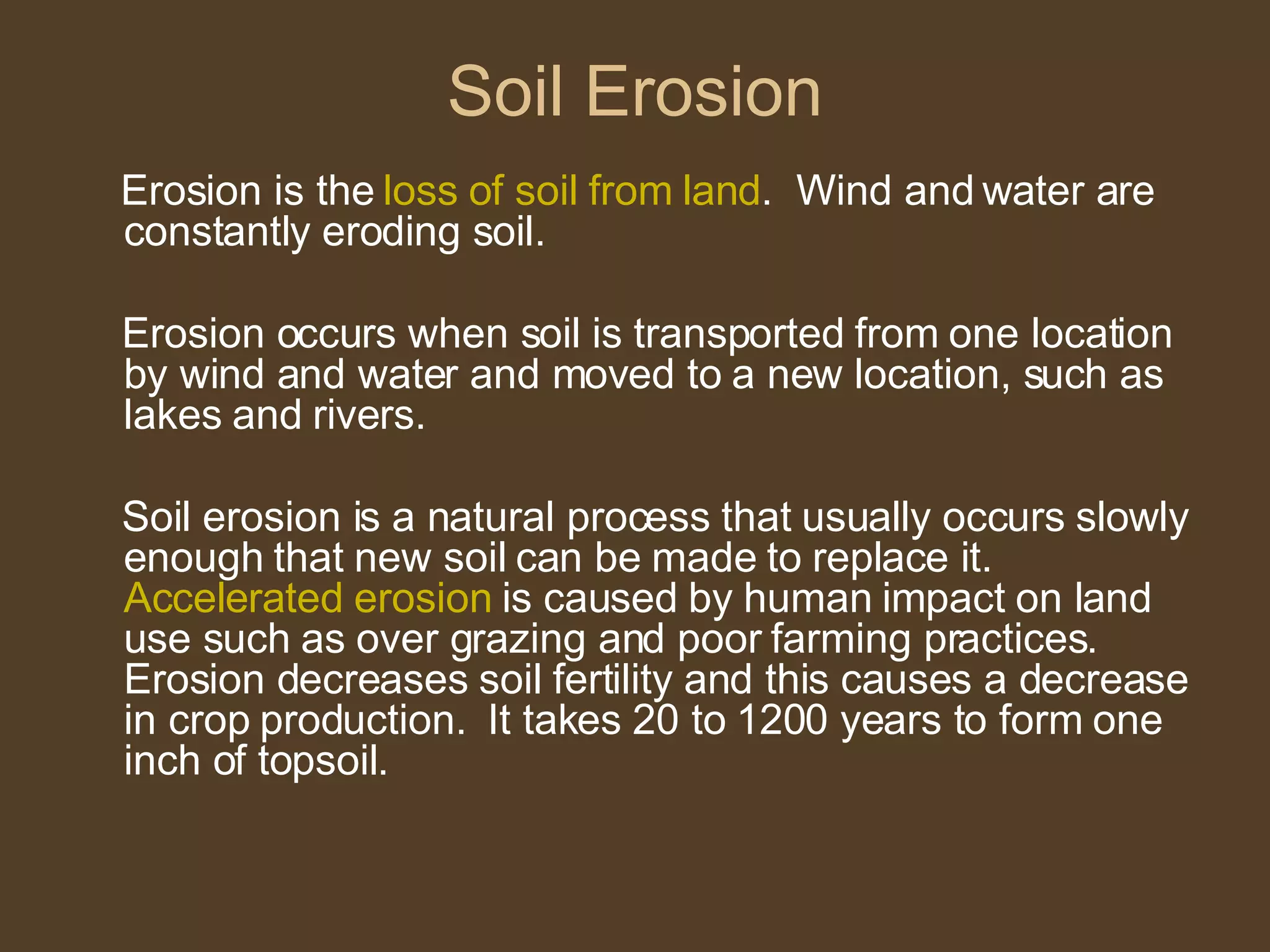 soil erosion | PPT | Agriculture | Industries