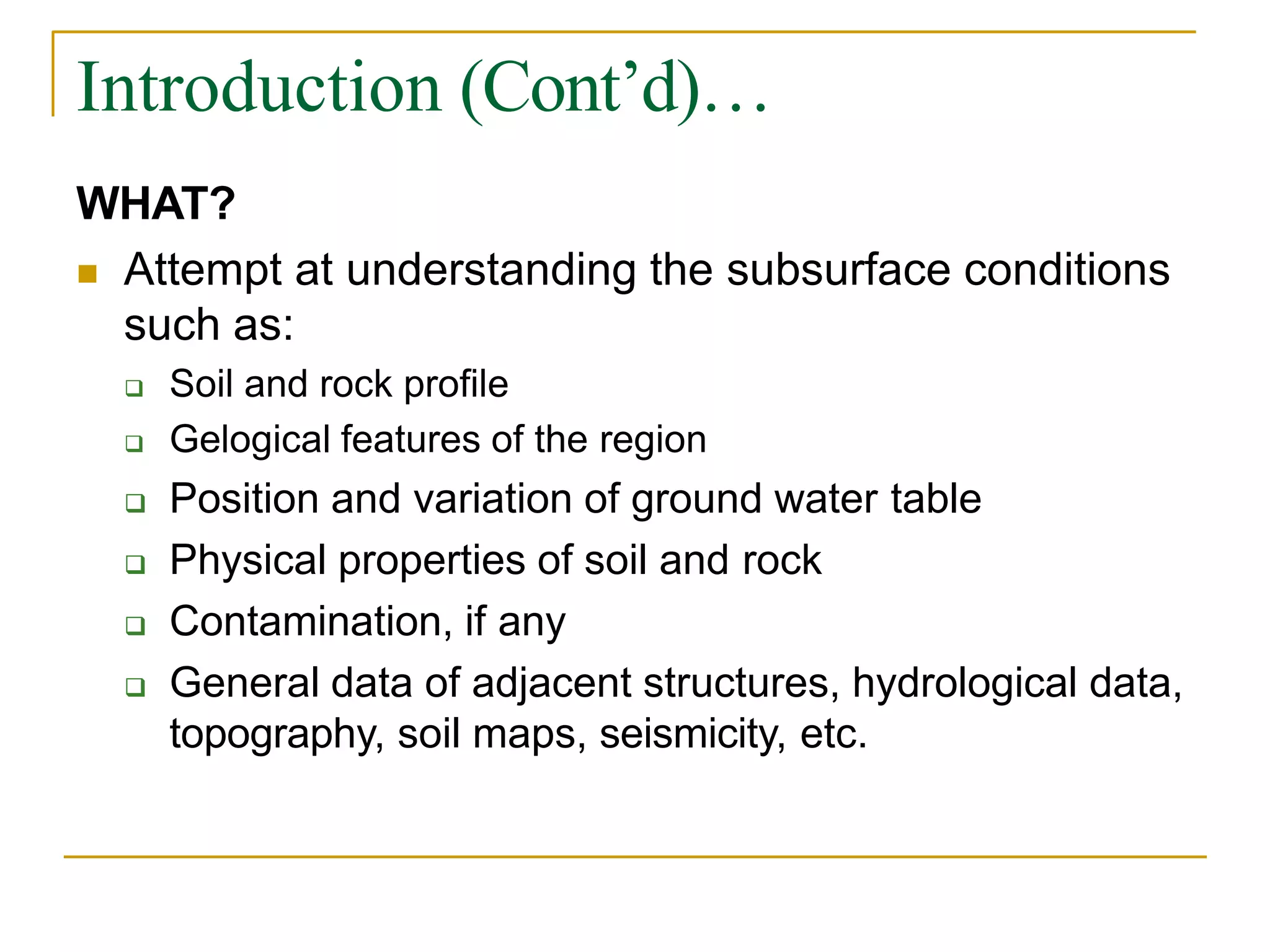 Soil exploration | PPTX