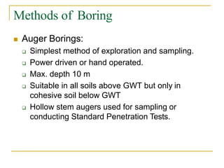 Soil exploration | PPT