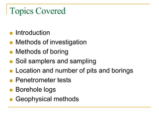 Soil exploration | PPT