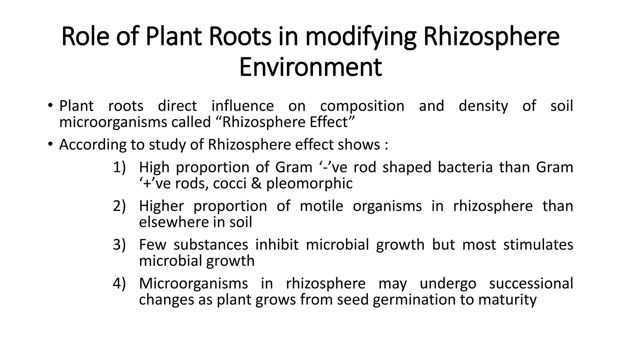 Soil Plant-Microbe Interactions in Rhizosphere | PPTX