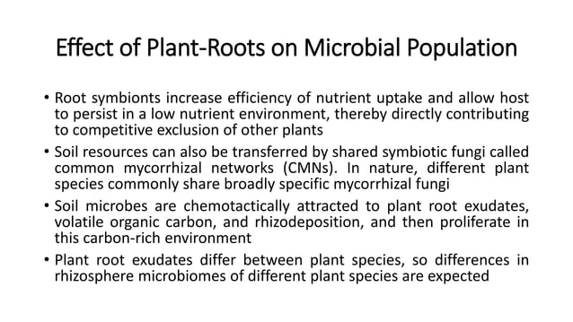 Soil Plant-Microbe Interactions in Rhizosphere | PPTX | Gardening ...