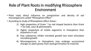 Soil Plant-Microbe Interactions in Rhizosphere | PPTX