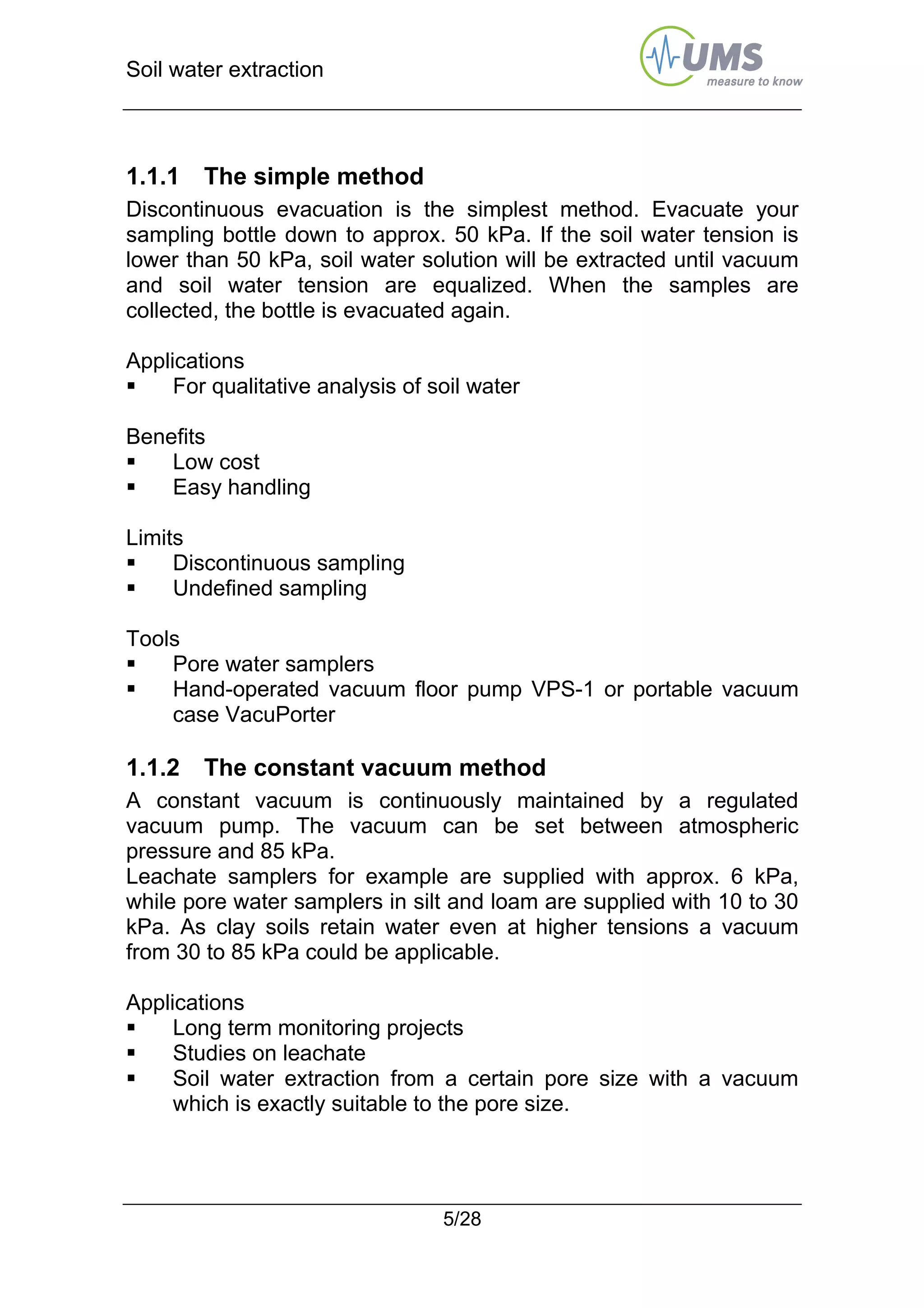 Soil water-extraction-methods | PDF