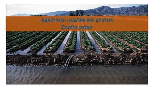Soil water relation | PPTX