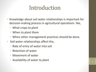 Soil water relationship | PPTX