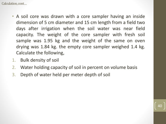 Soil water relationship | PPT