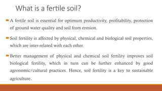 Lesson 1. Soil fertility and a paradigm shift to soil health | PPT