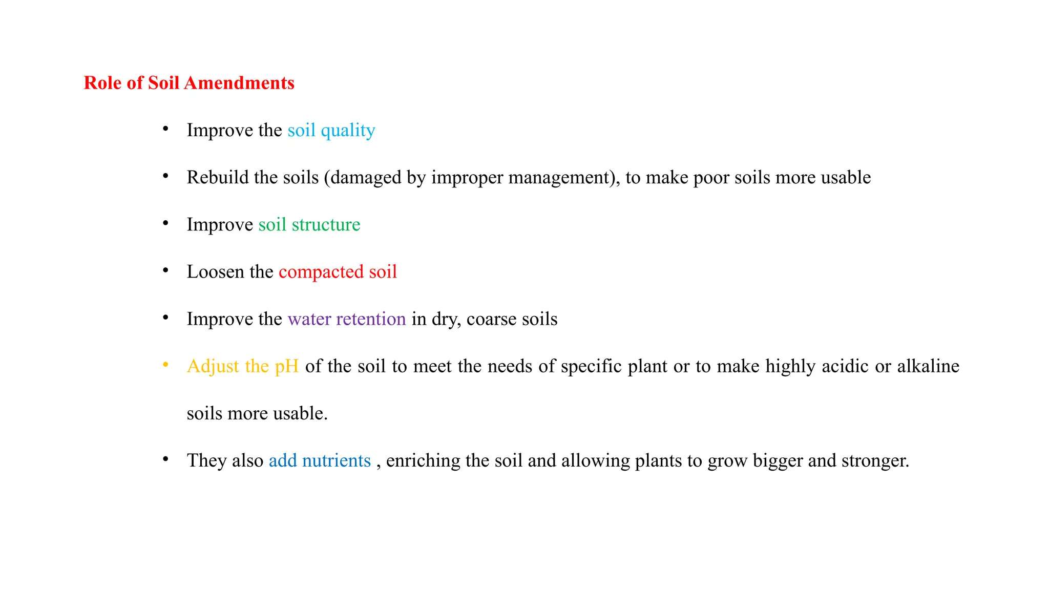 Soil amendments to upgrade soil quality.pptx