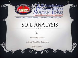 Soil analysis presentation (amie) | PPTX