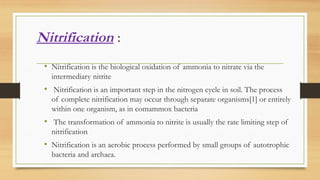 Nitrification reaction - Soil and agricultural microbiology | PPT