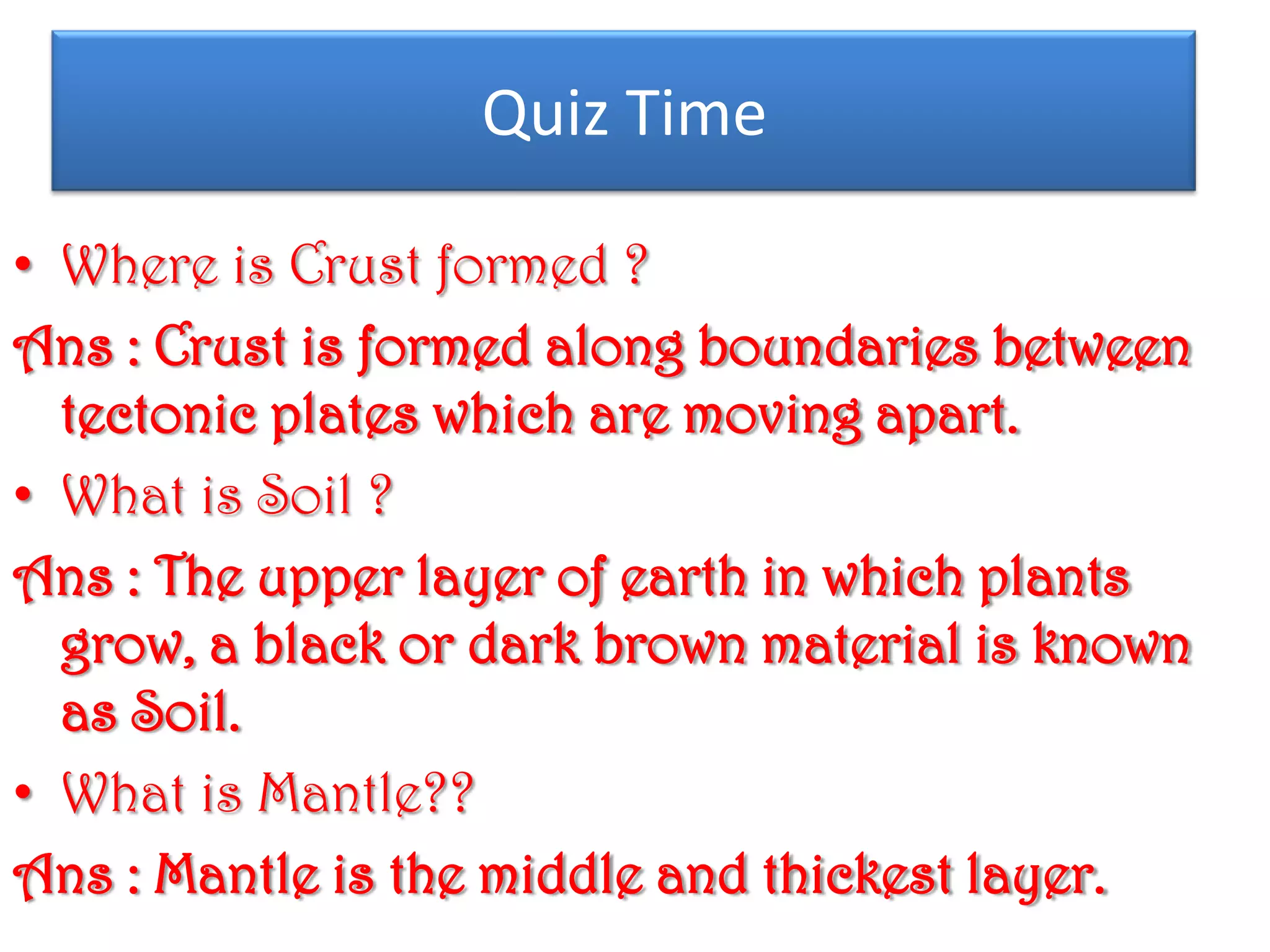 Soil and earth's crust | PPTX | Geography | Science